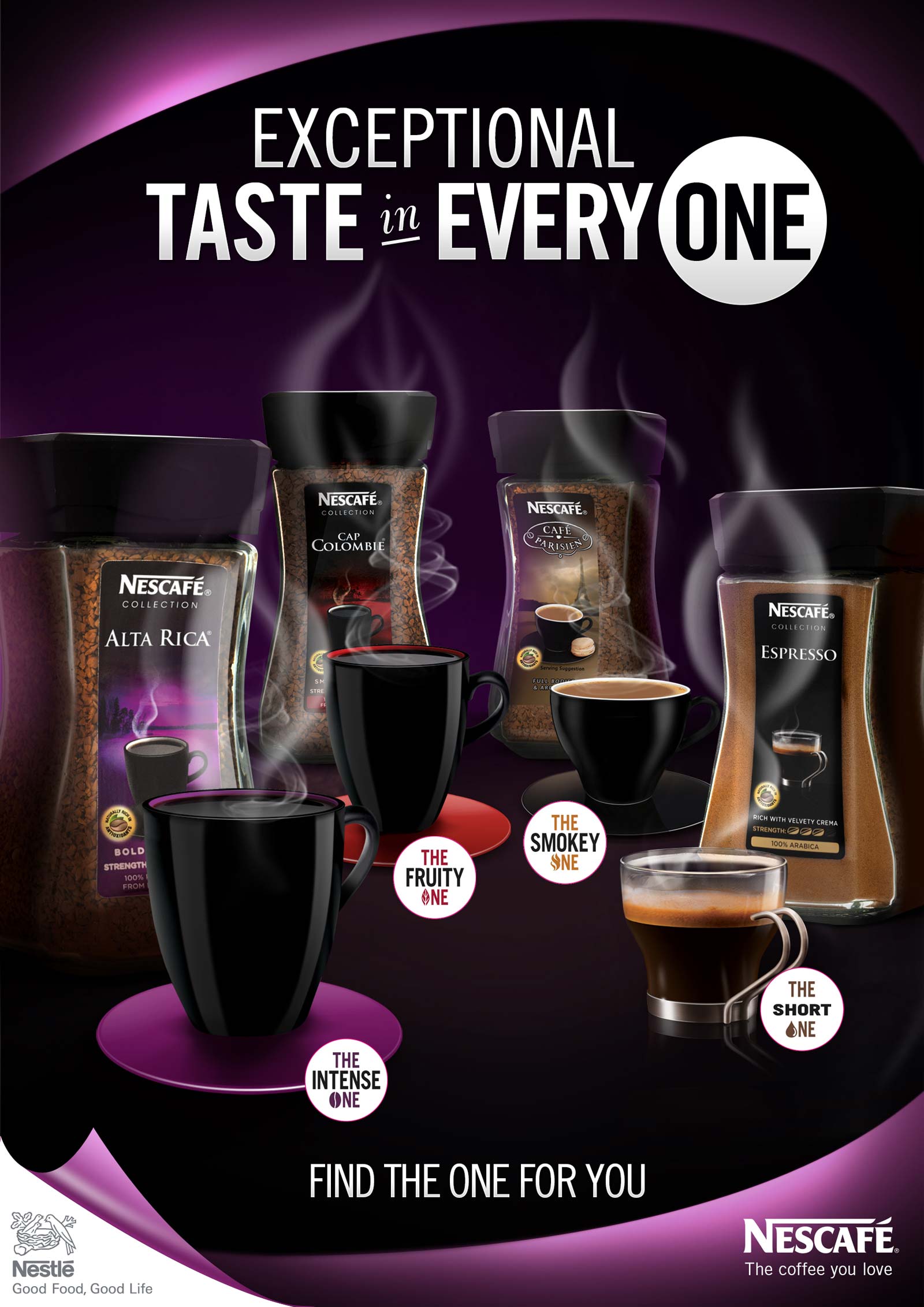Press ads for Nescafe Collection — Designed by Anton Burmistrov