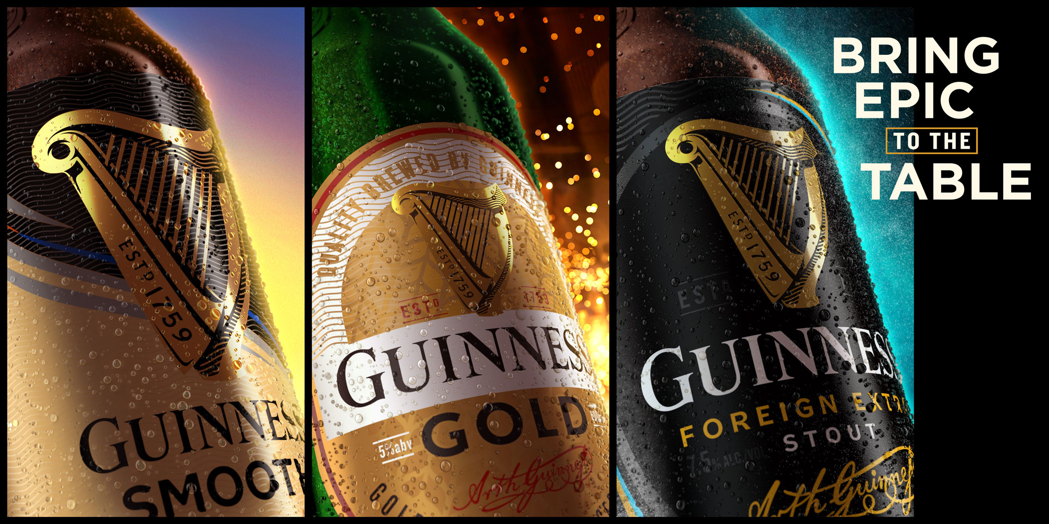 “Bring Epic to the Table” Guinness ads for research — Designed by Anton ...