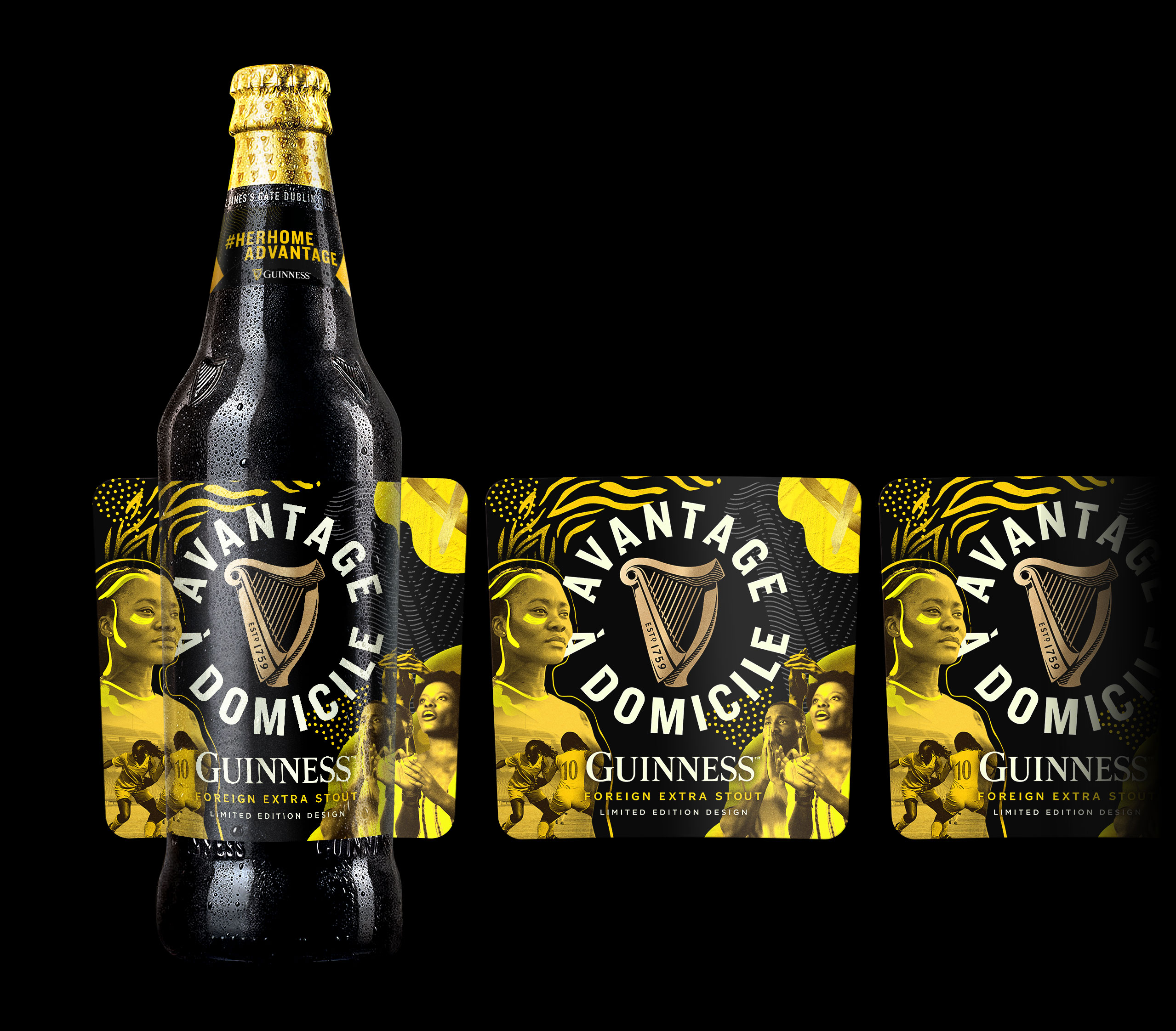 Design language for #HerHomeAdvantage, Guinness Football campaign in ...