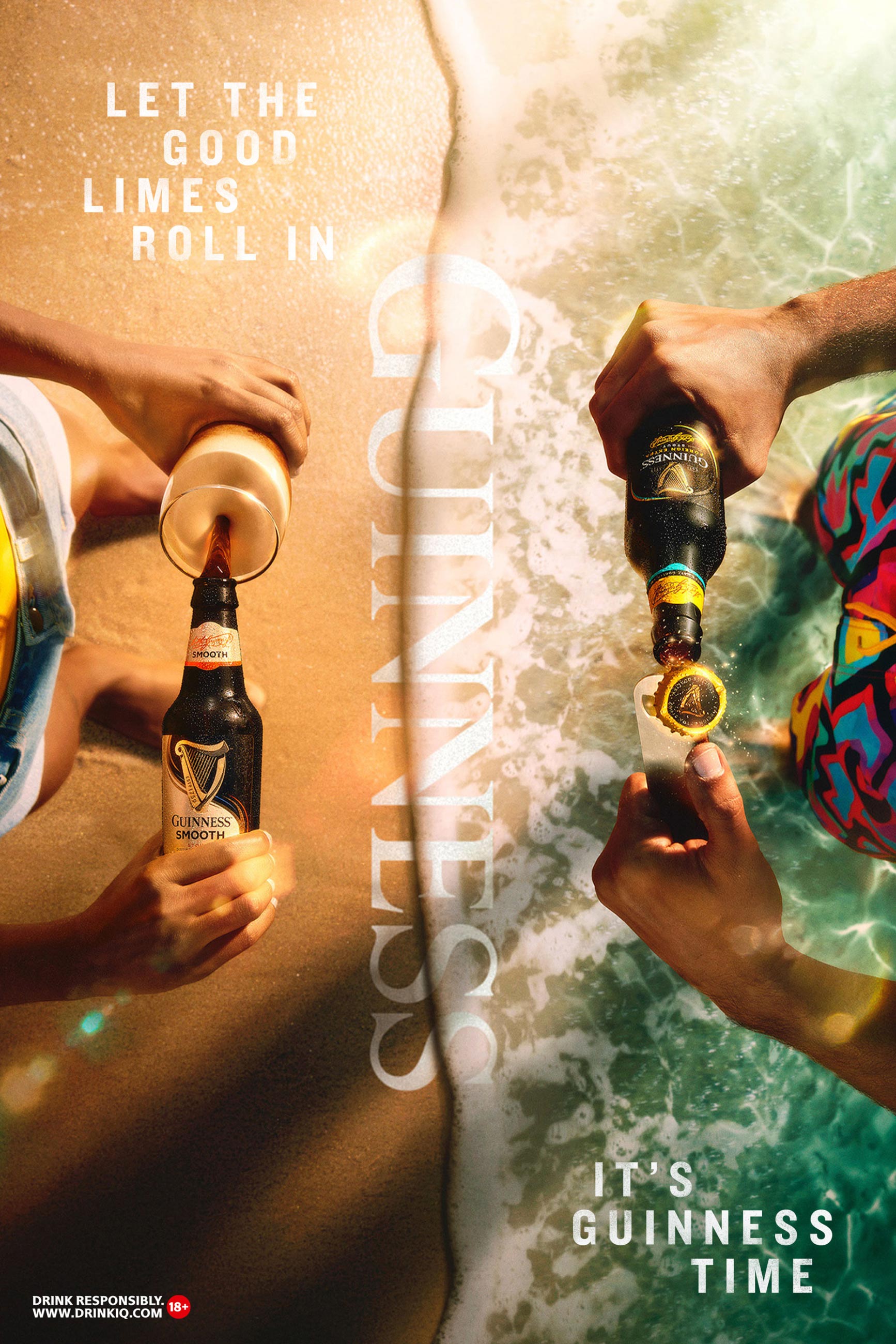 Beach poster for Guinness Time — Designed by Anton Burmistrov
