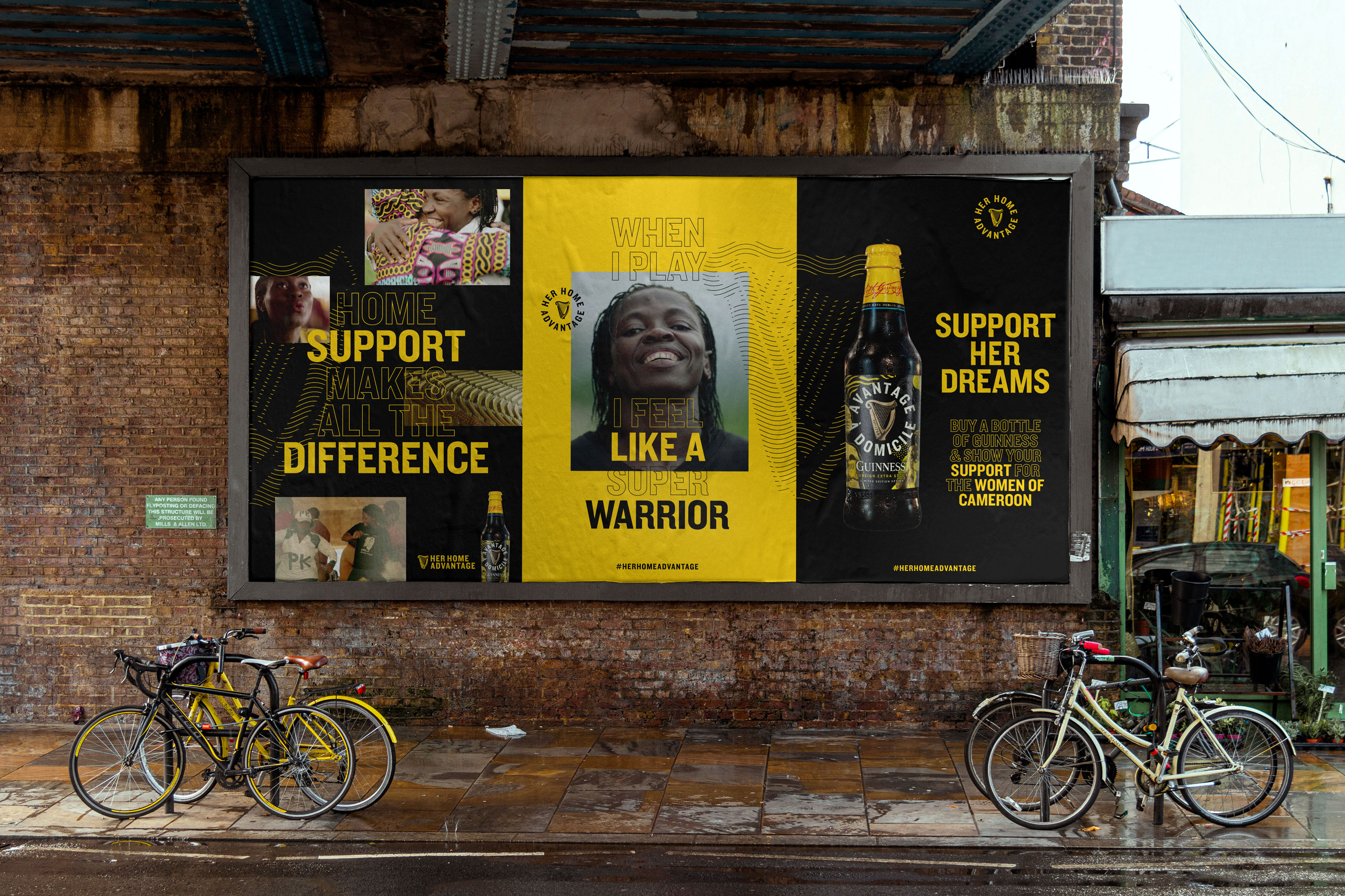 Design language for #HerHomeAdvantage, Guinness Football campaign in ...